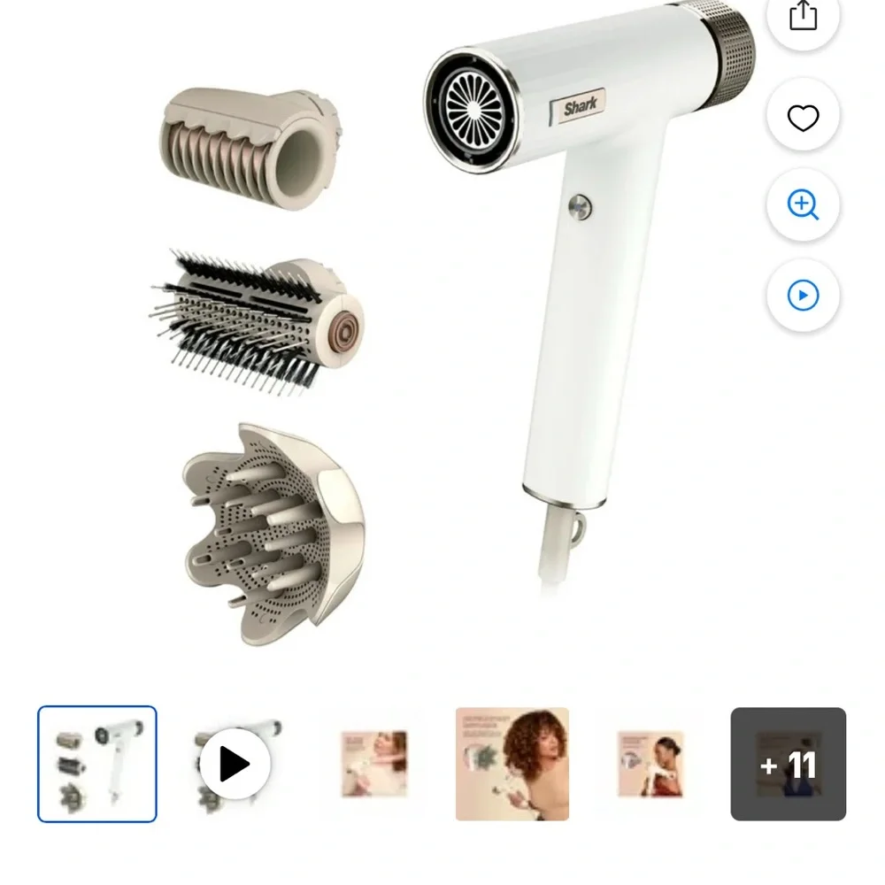 Shark | Hair | Like New Shark White Compact Hair Dryer With Styling ...